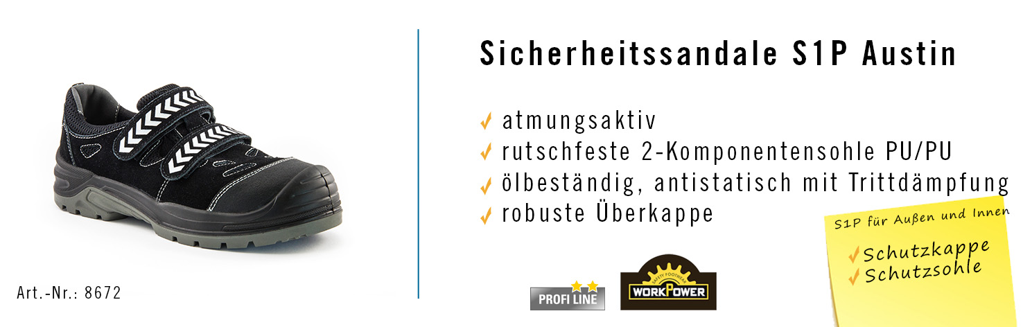 * Austin Sicherheitssandale S1P | Rual-Tex GmbH